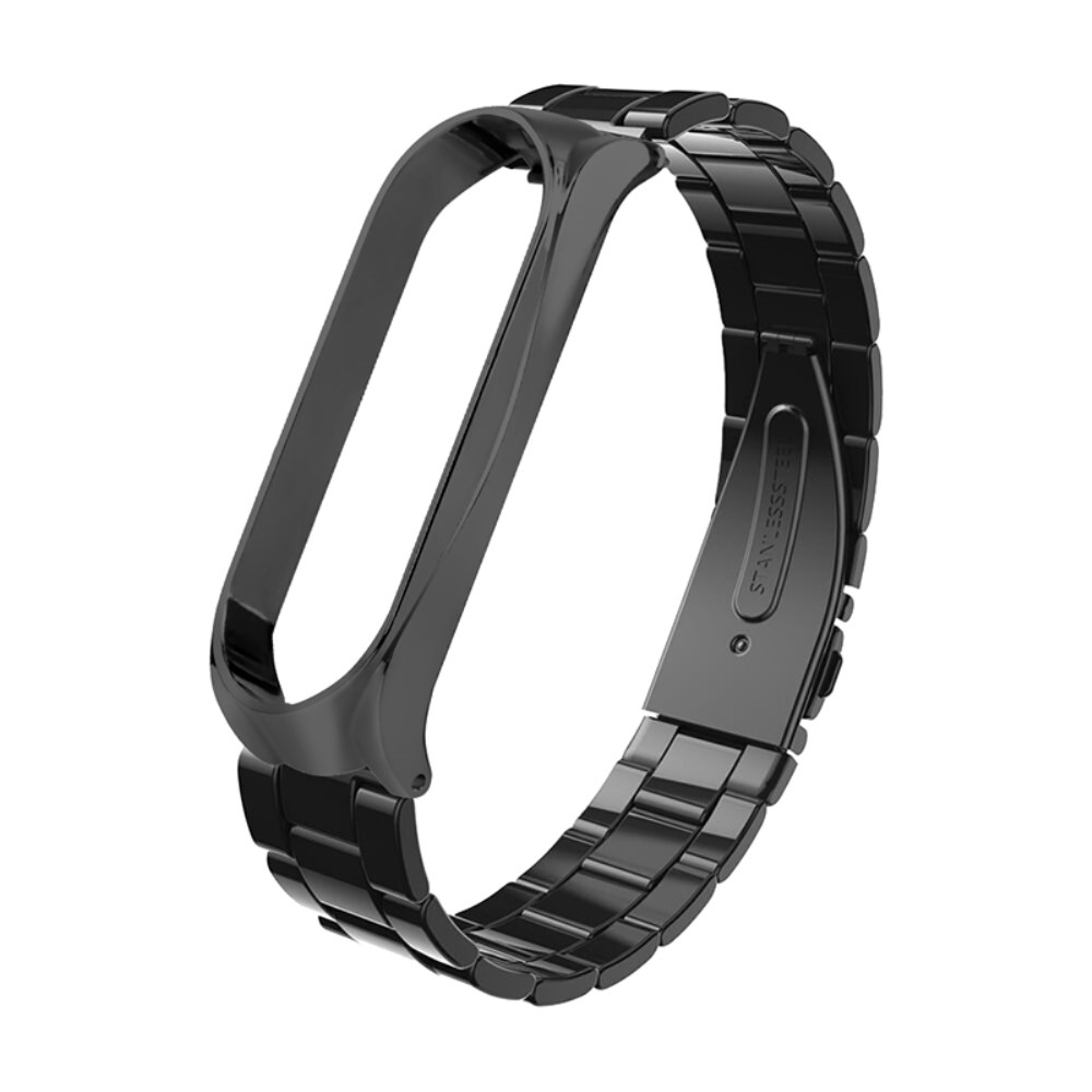 Xiaomi Mi Band 5 Mi Band 6 Kellonranneke Metallista Musta Xiaomi Mi Band 5 Mi Band 6 Kellonranneke Metallista Musta