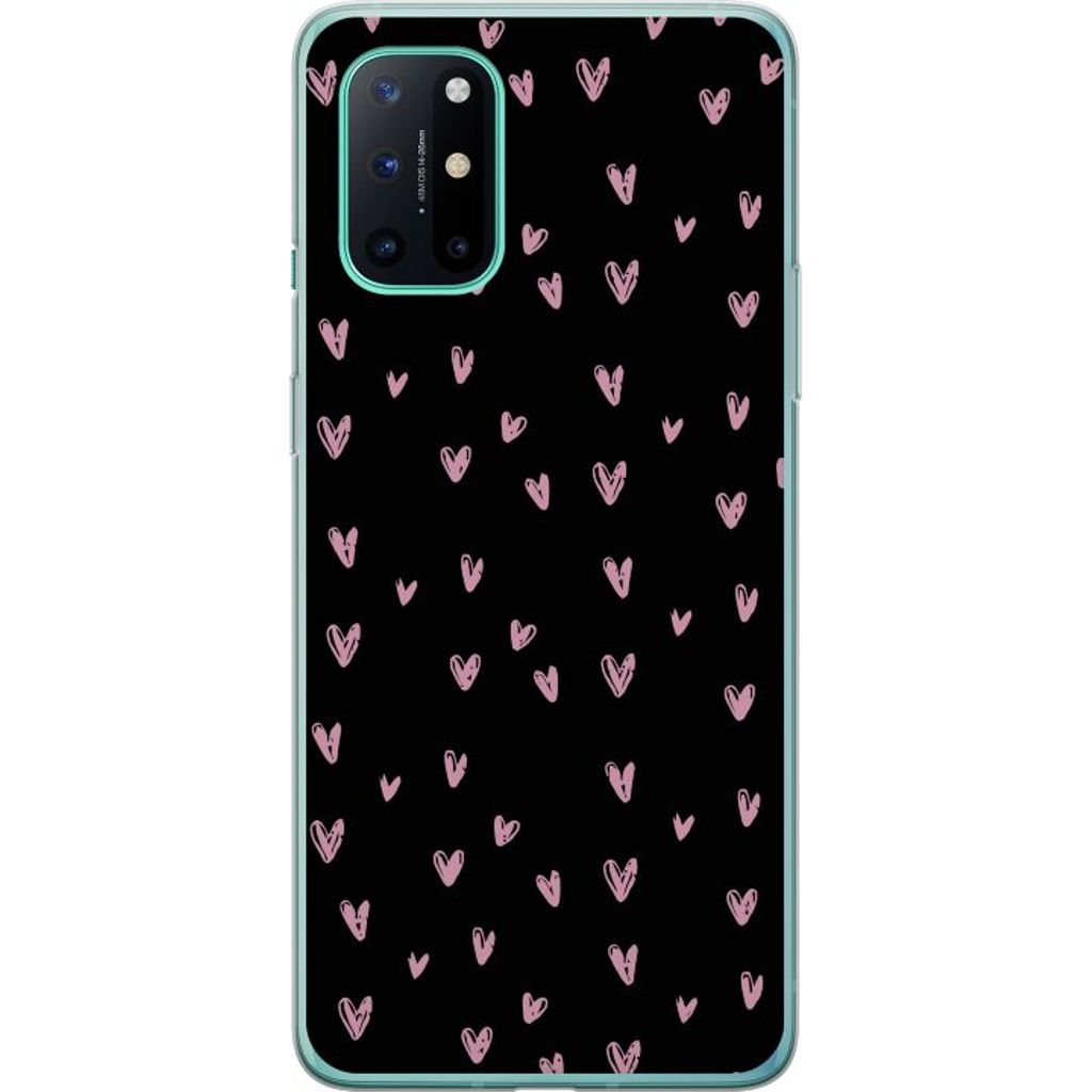 OnePlus 8T Transparent Mobilskal Små Kärleksymboler - Teknikdelar.se