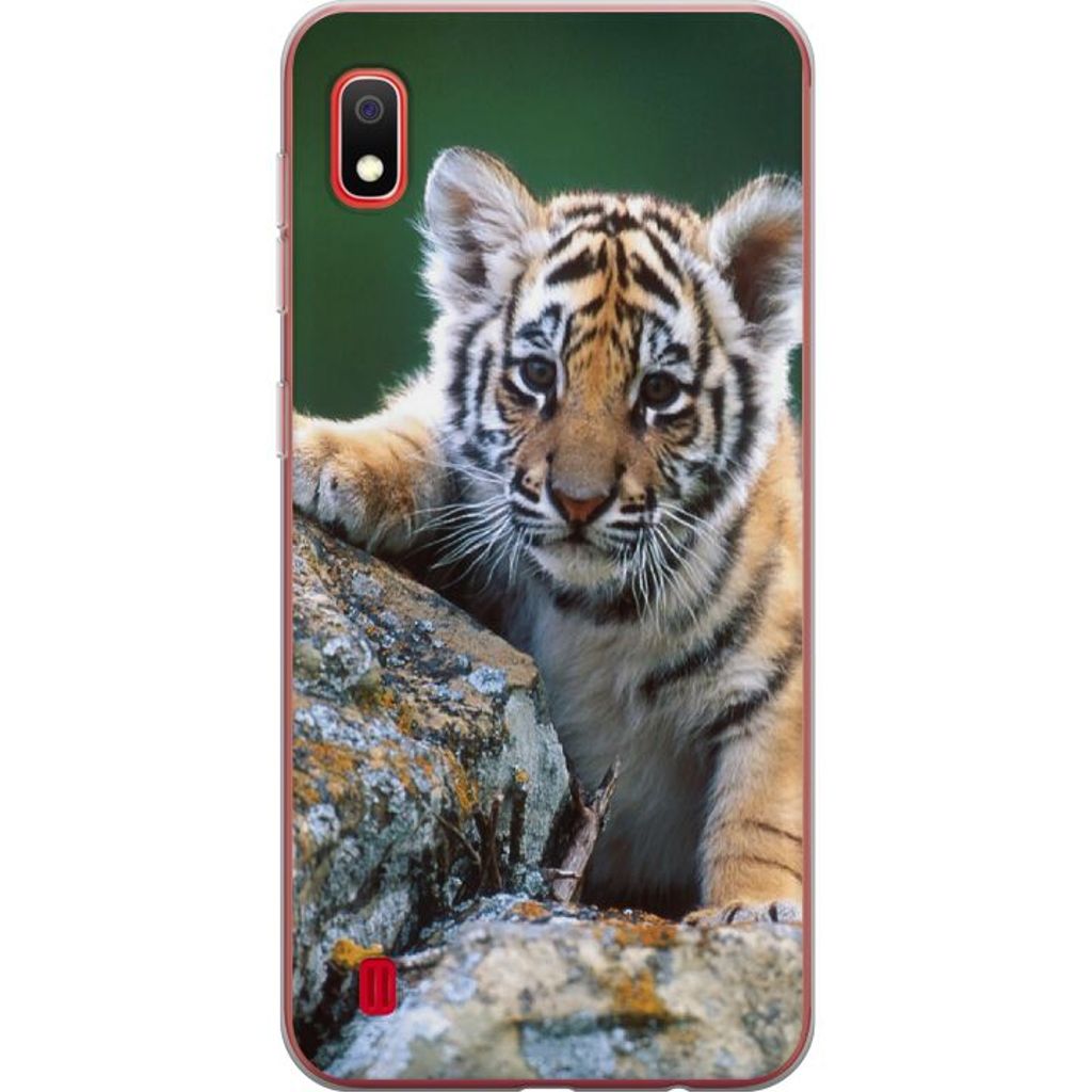 Samsung Galaxy A10 Transparent Mobilskal Tiger