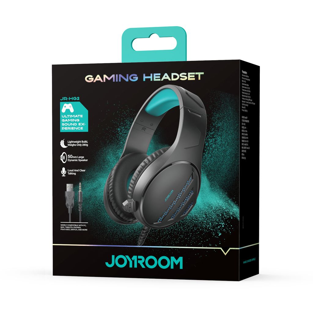 Joyroom JHead Gaming Headset Over-Ear trådad - Svart - Teknikdelar.se