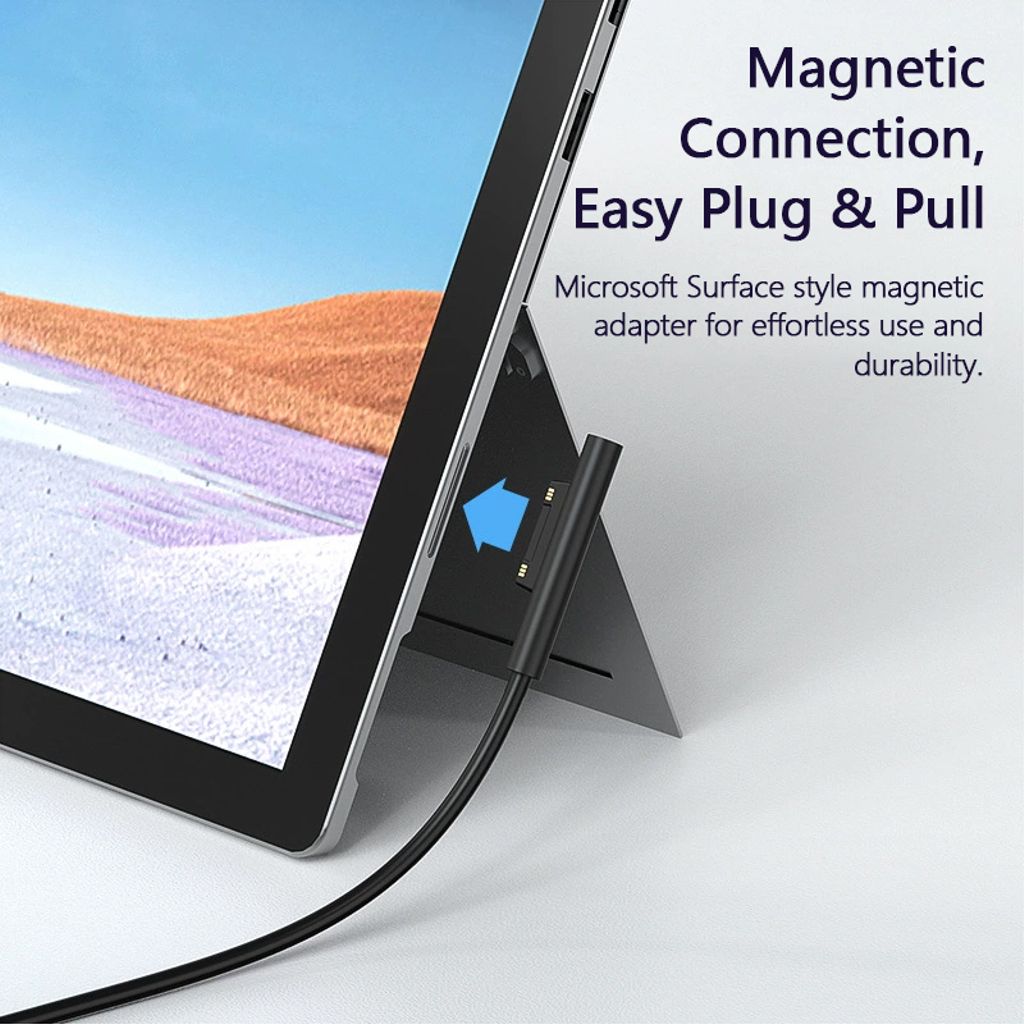 SIGN USB-C - Microsoft Surface -kaapeli 65W 1,5m musta - Tekniikkaosat.fi