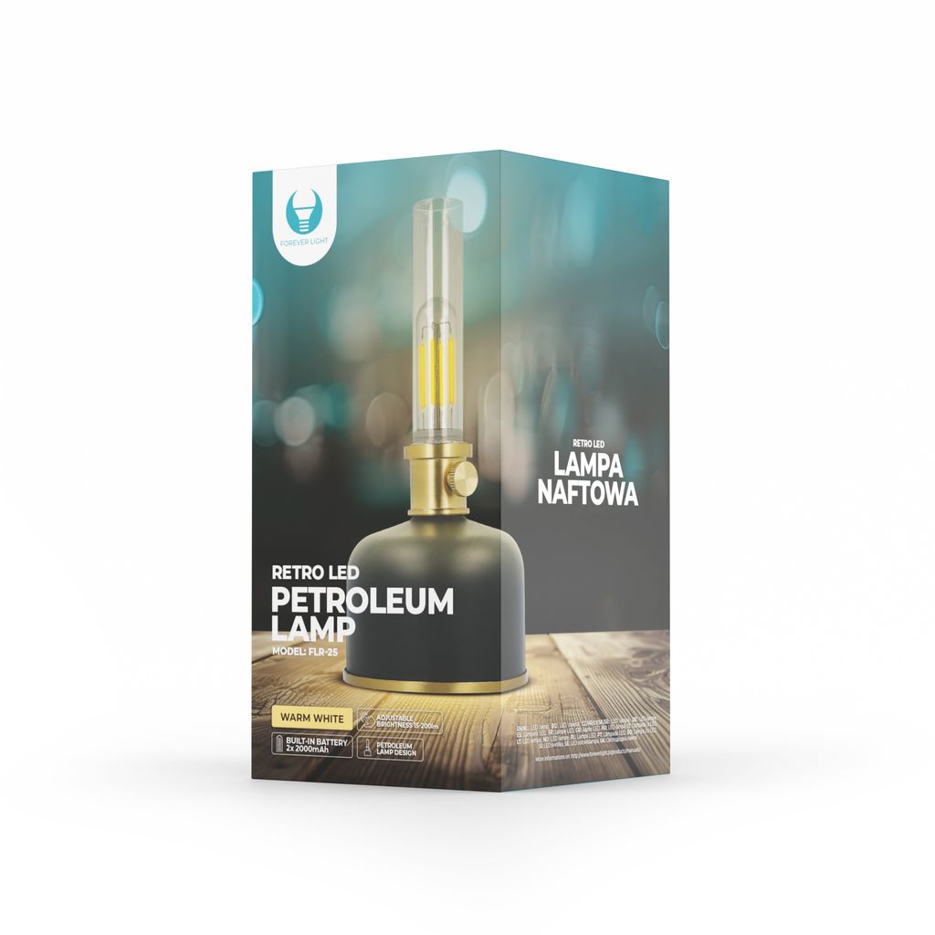 Forever Light Retro Petroleum LED-lampa - Svart - Teknikdelar.se