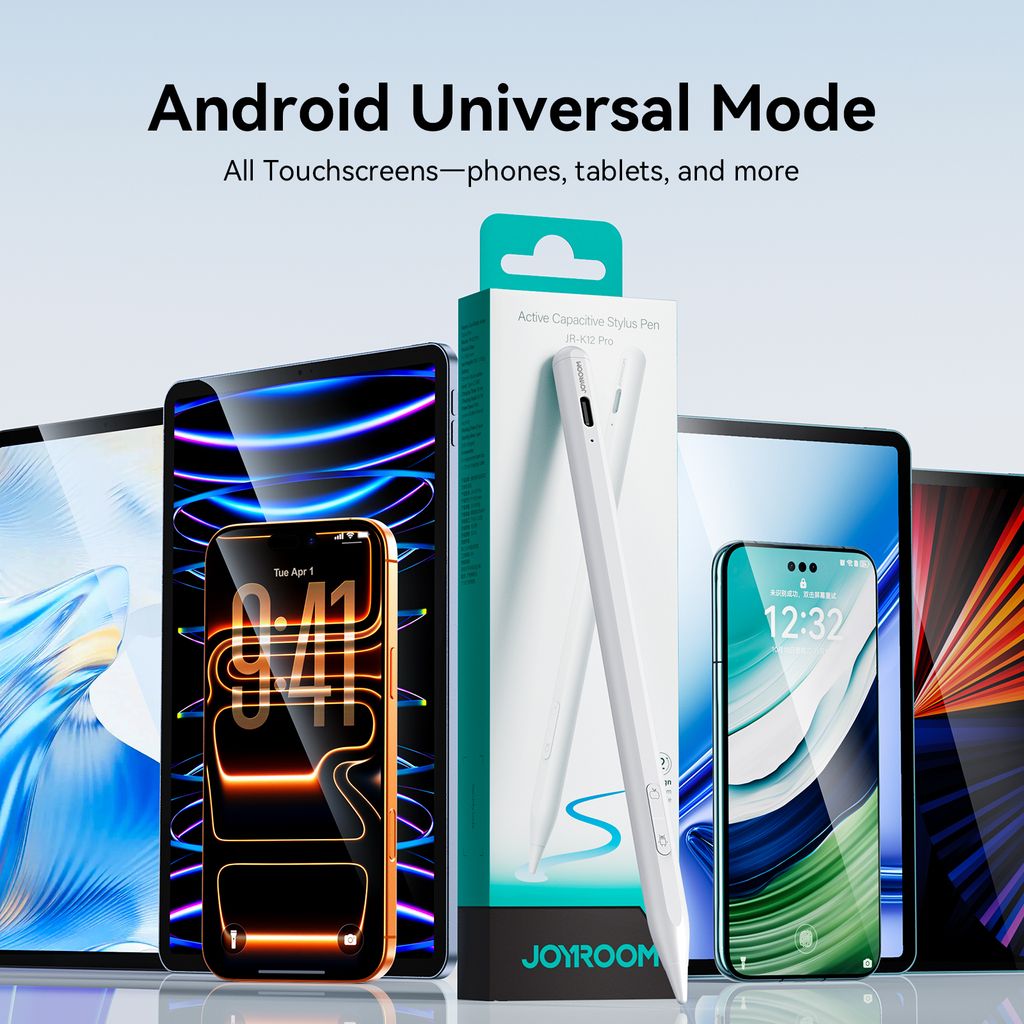 Joyroom JR-K12 Pro stylus pen | White, 2 extra tips, USB-C, Fast ...