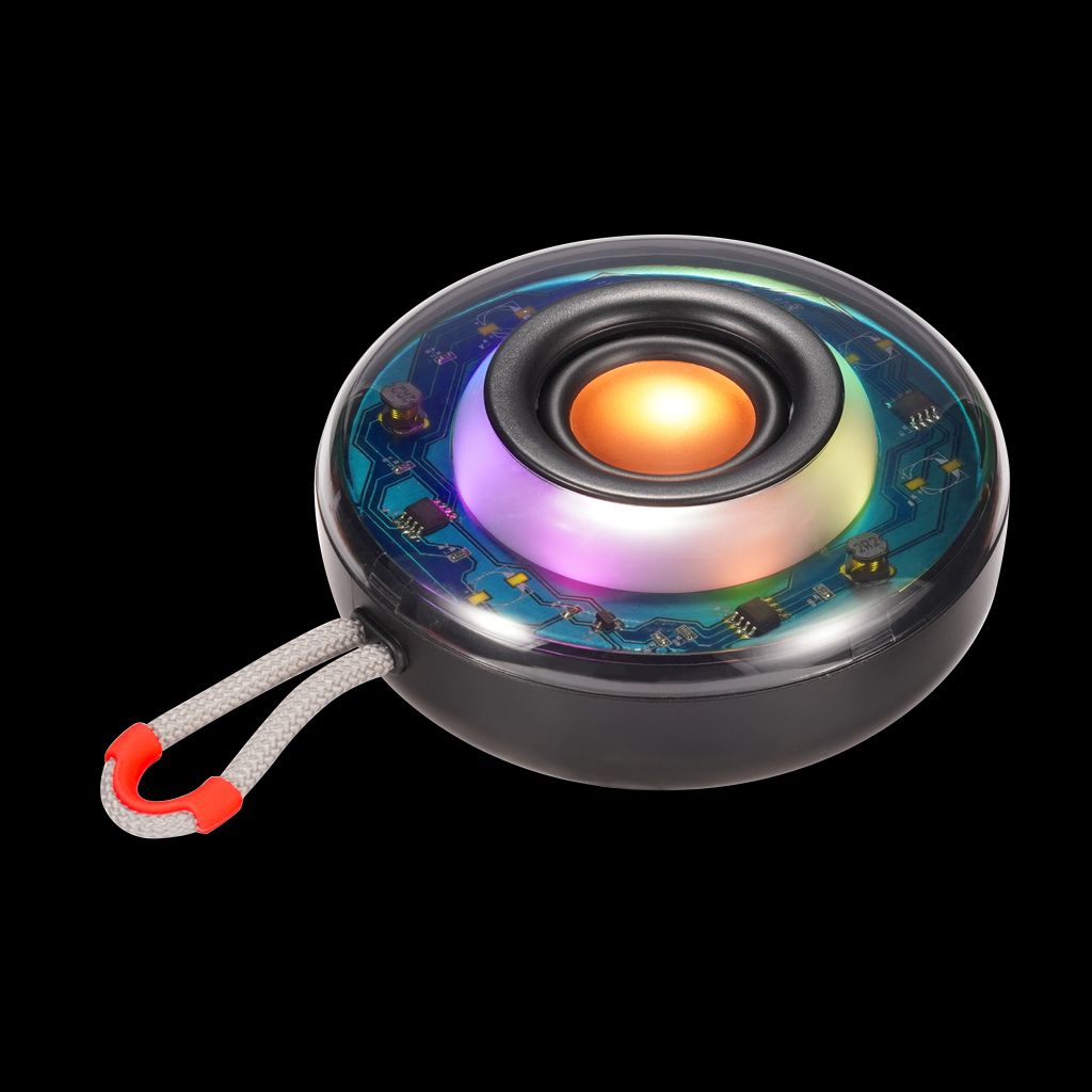 Streetz transparent Bluetooth-högtalare, LED-ljus & TWS, 5W ...