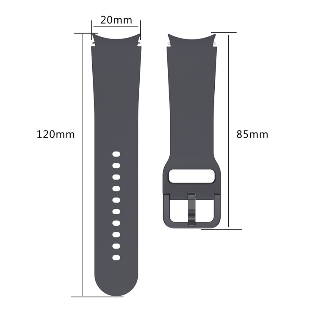 Samsung Galaxy Watch 5 40mm Etc Silicone Kellonranneke Harmaa Samsung Galaxy Watch 5 40mm Etc Silicone Kellonranneke Harmaa