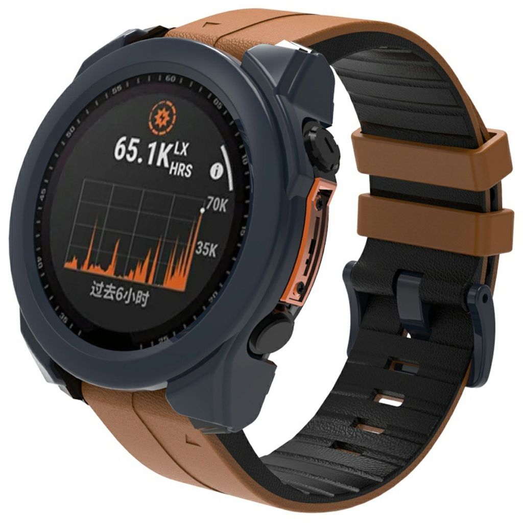 Garmin Fenix 8 43mm AMOLED Tempered Glass Protective Case – Dark Blue ...