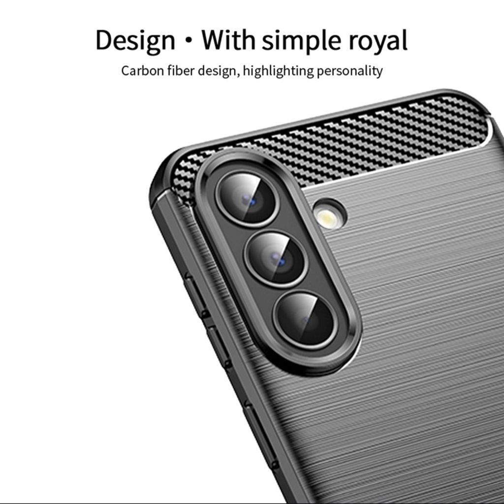 MOFI Samsung Galaxy A57 5G Case Carbon Fiber TPU Black | Spares.se